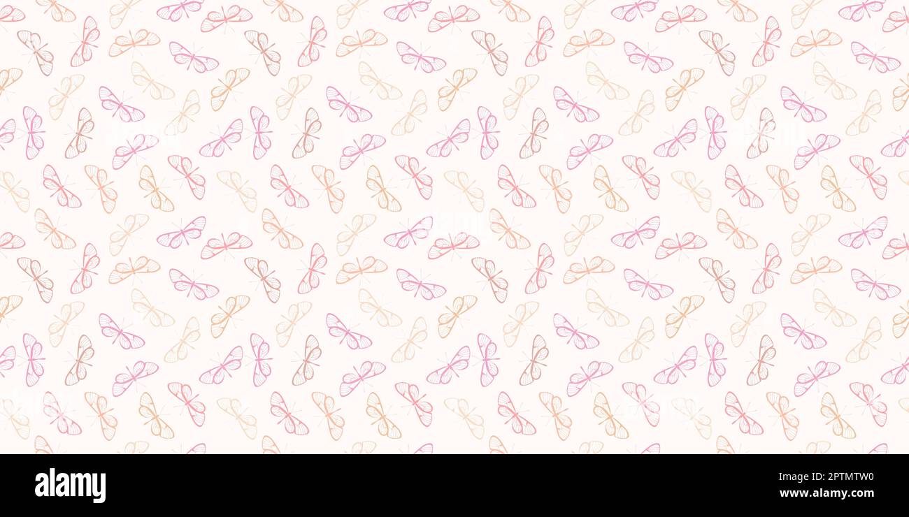 Pastel pink butterfly seamless repeat background vector Stock Vector ...
