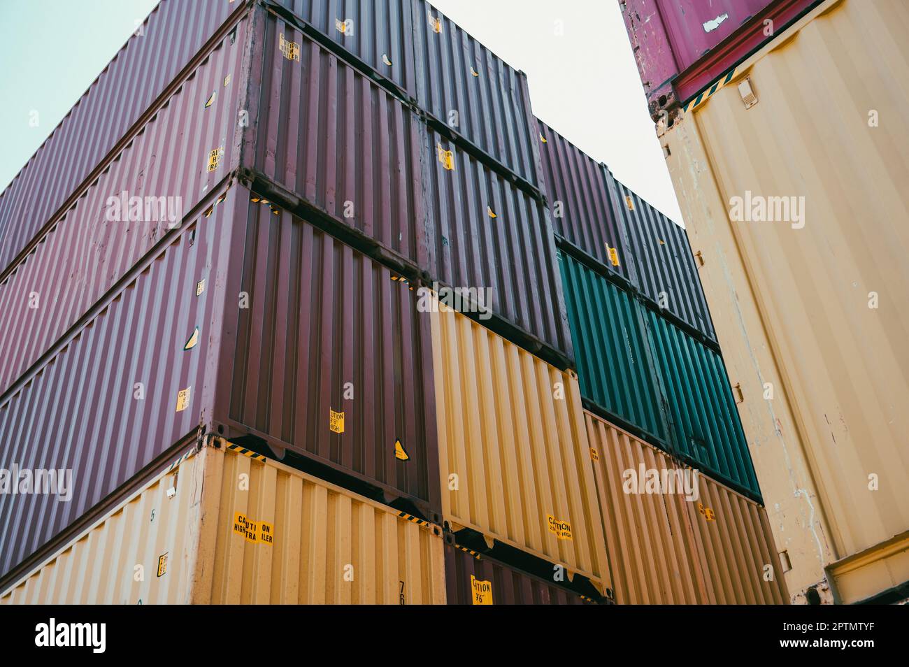 Cargo depot in the port ready for shipment Stock Photo - Alamy