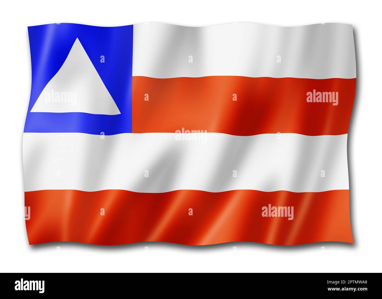Bahia state flag, Brazil waving banner collection. 3D illustration ...