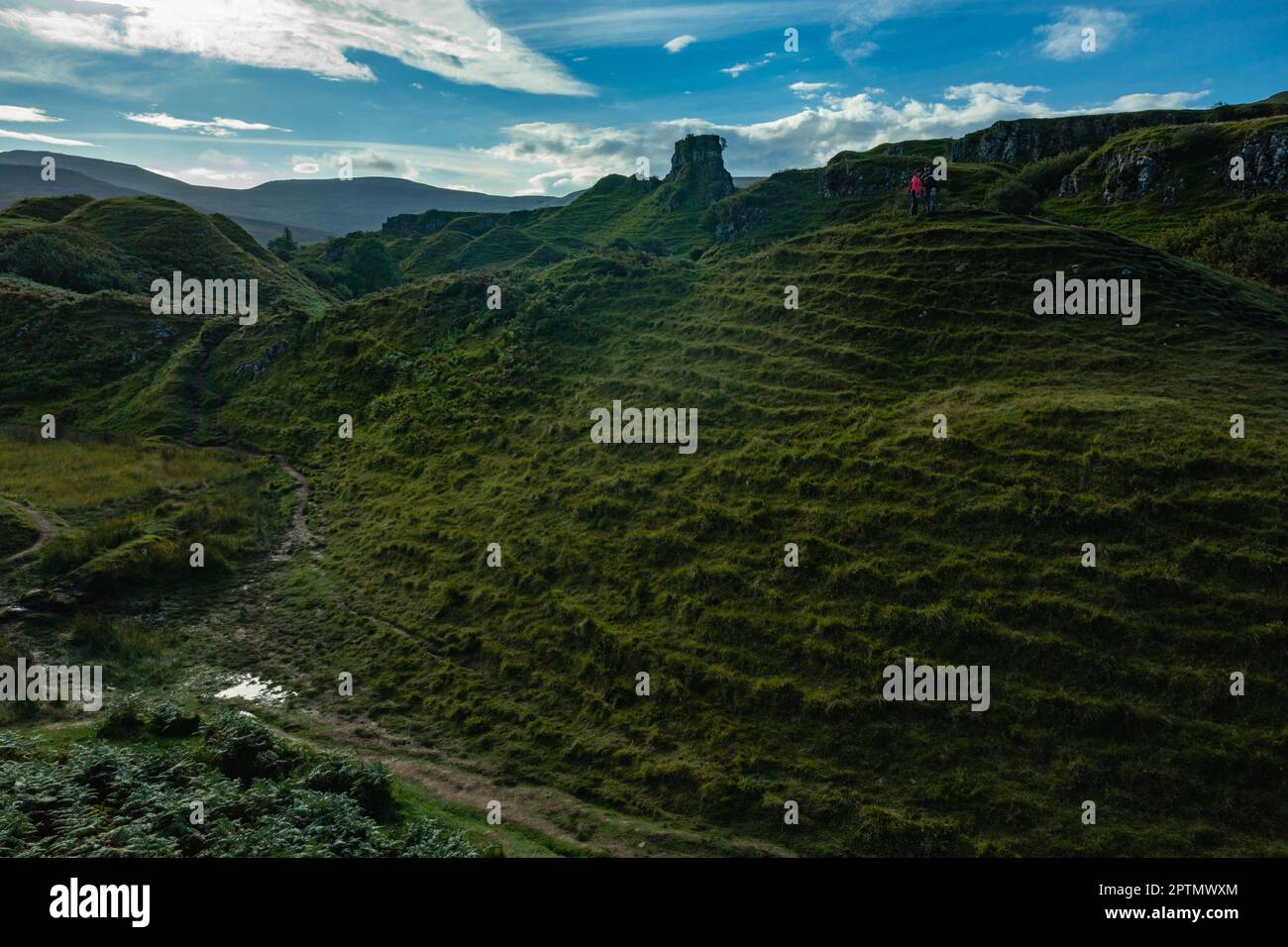 Cone-shaped hills of the Fairy Glen, Scotland, UK Stock Photo - Alamy