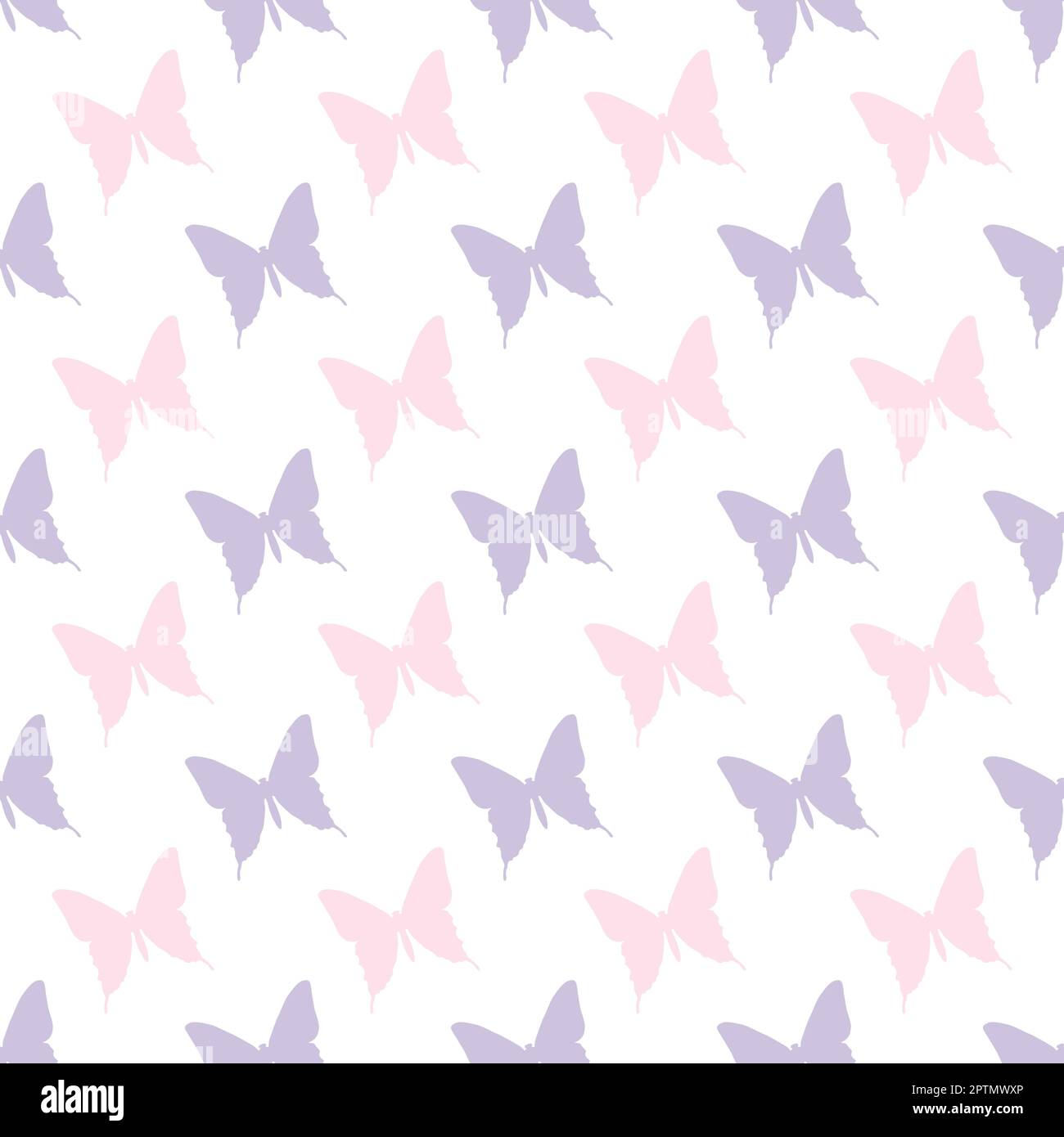 Vector butterfly silhouettes, seamless pattern Stock Vector Image & Art ...
