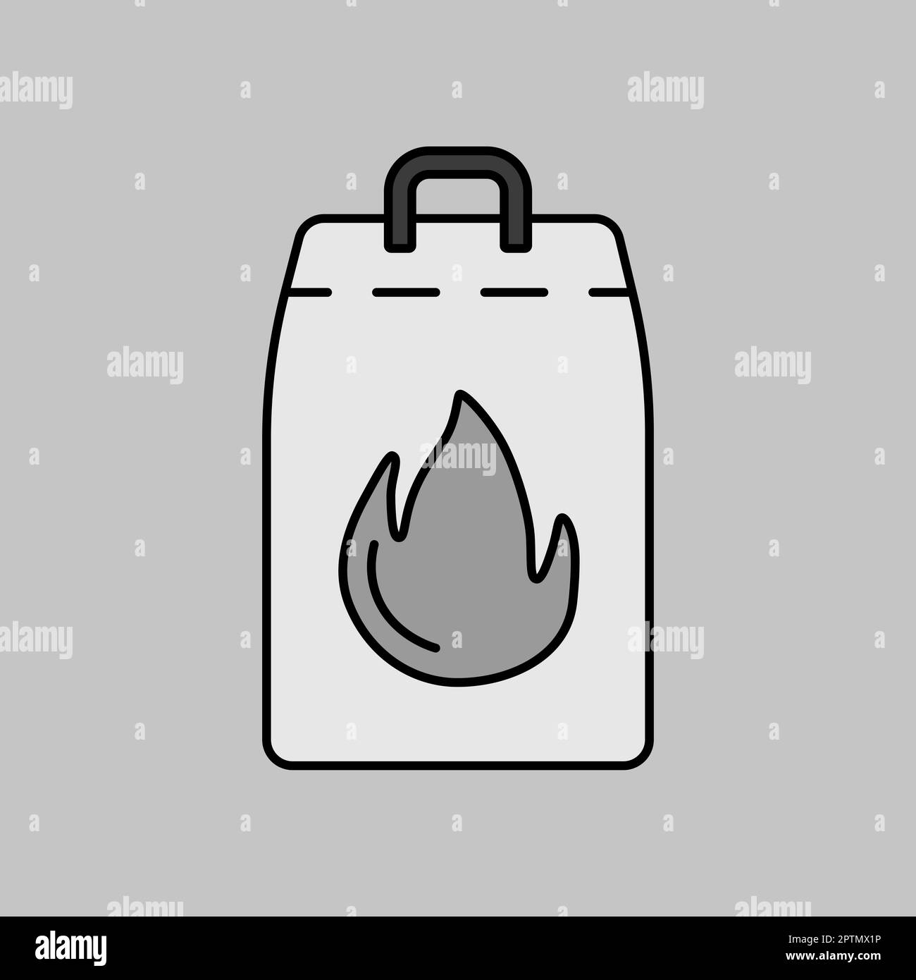 Grill charcoal vector grayscale icon. Barbecue and bbq grill sign ...