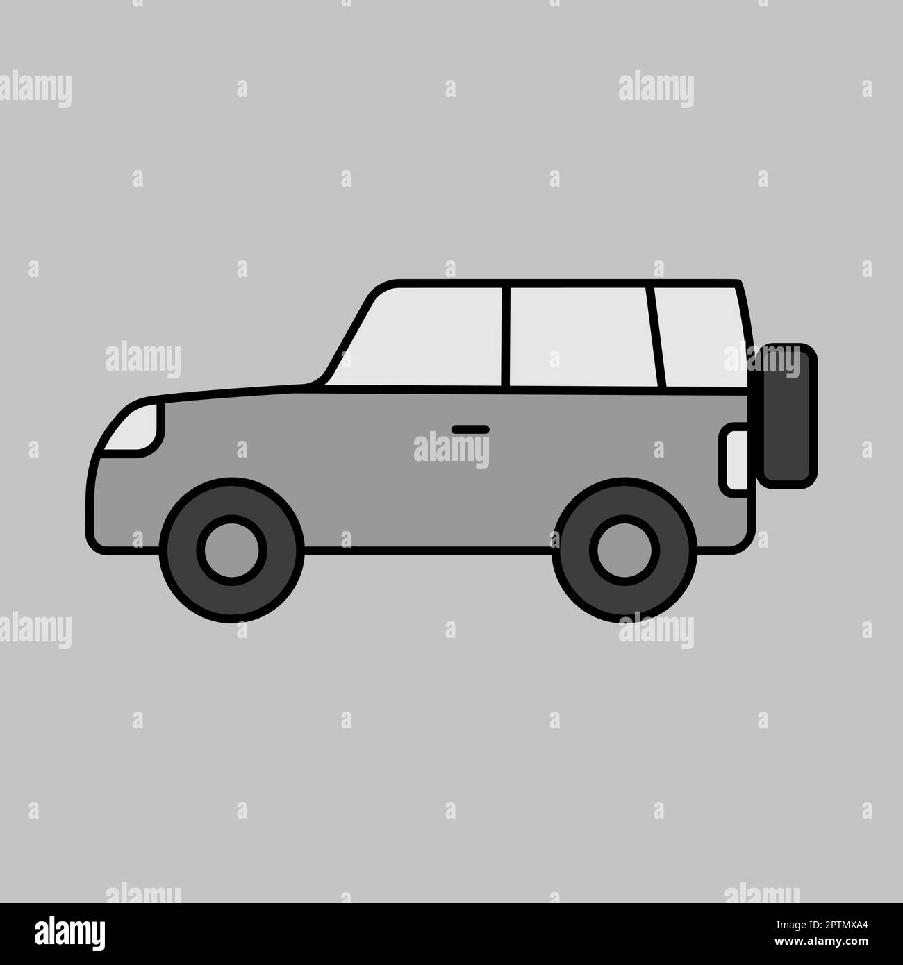 SUV car grayscale vector icon Stock Vector Image & Art - Alamy