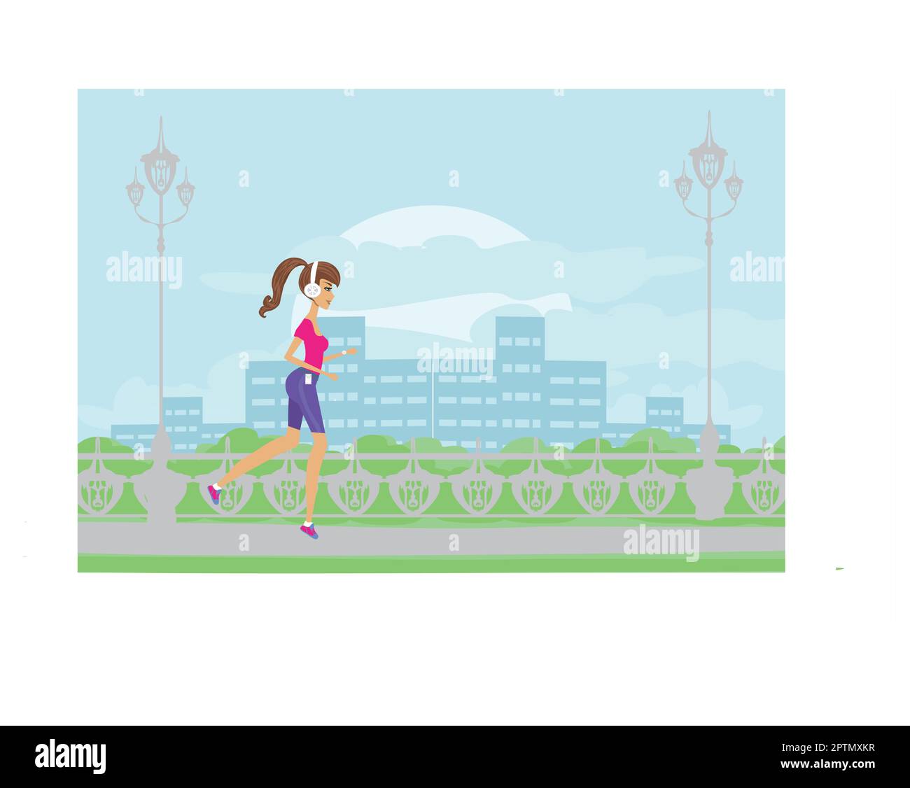 Girl in suit running Stock Vector Images - Alamy