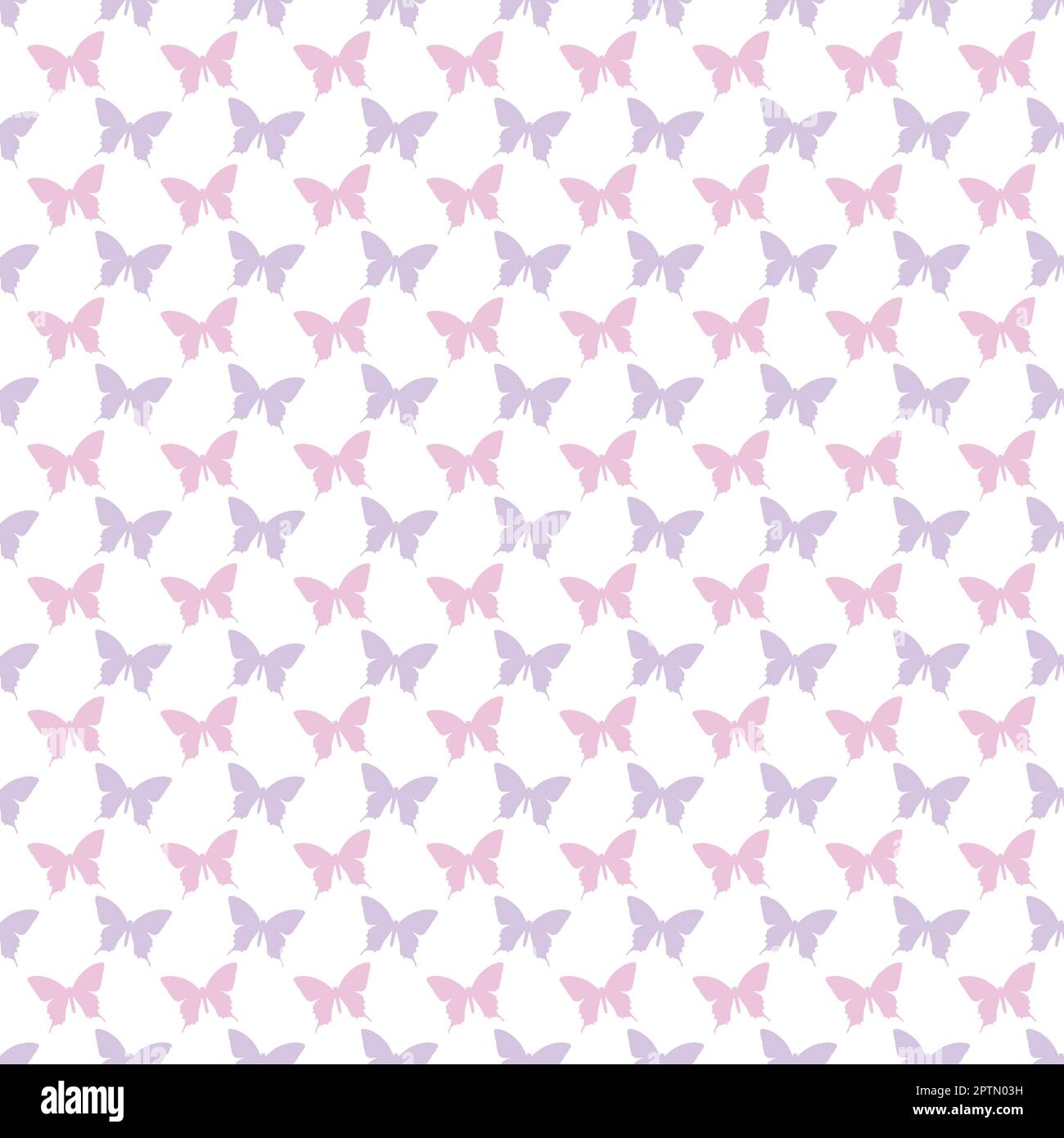 Pastel girly pattern background. Random butterfly silhouette Stock ...