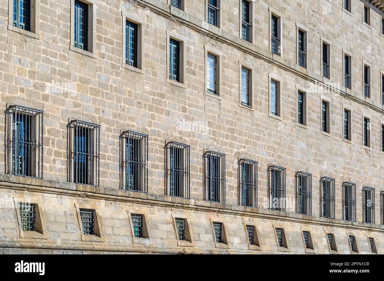 Architectural detail of the Royal Site of San Lorenzo de El Escorial ...