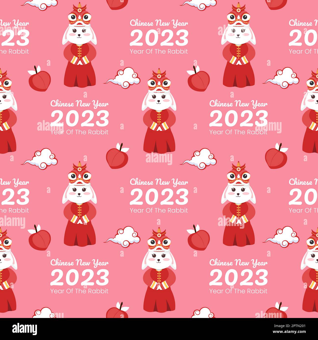 Chinese Lunar New Year 2023 Days Seamless Pattern Decoration Template ...