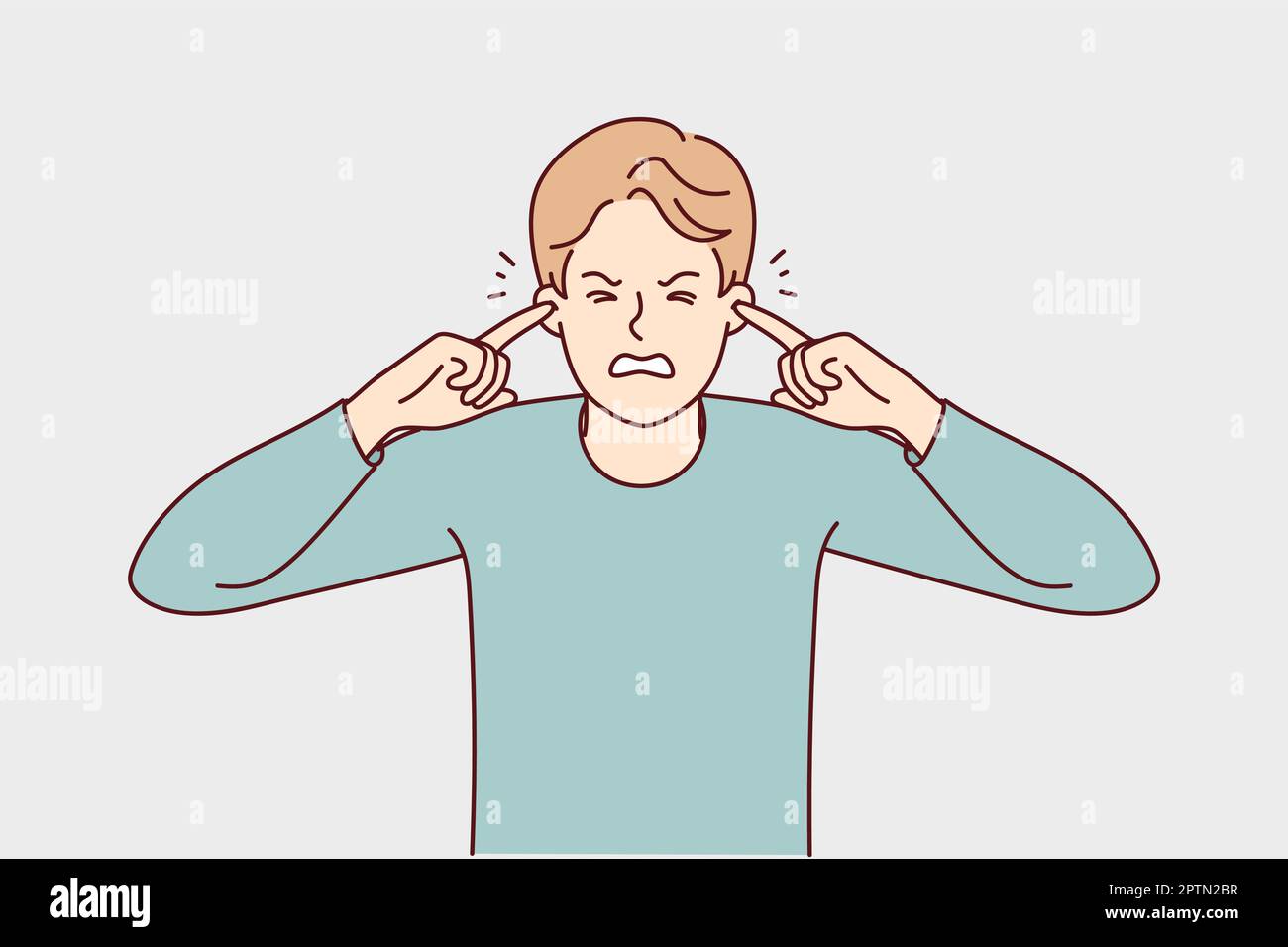 Loud noise cover ears Stock Vector Images - Alamy