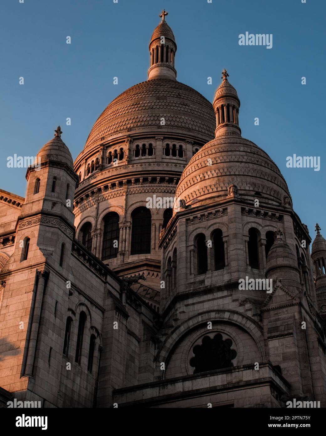 Perspetive of Sacre Coeur Cathedral at sunset Stock Photo - Alamy