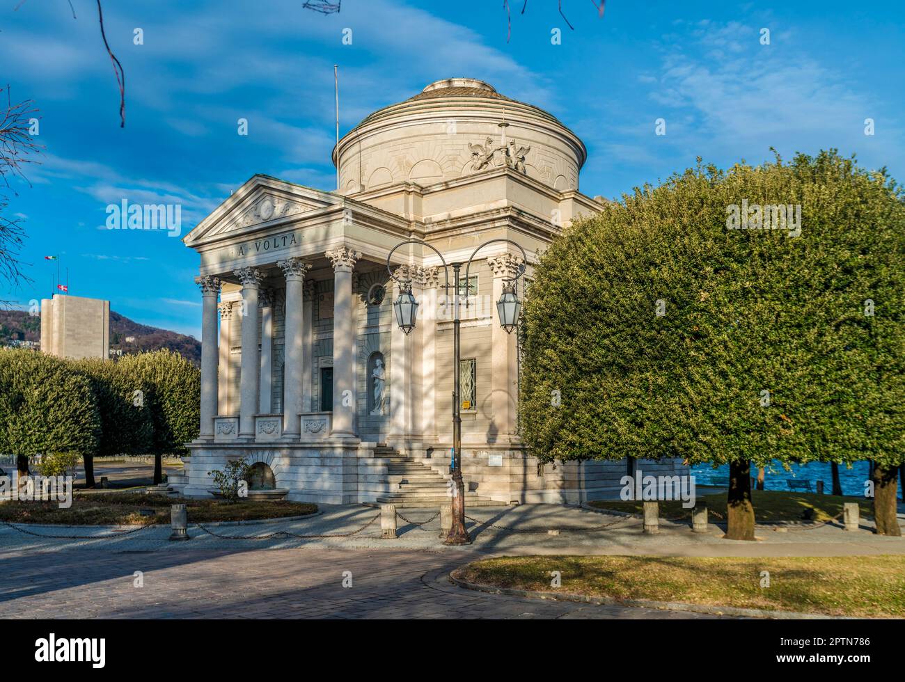 Tempio Voltiano museum dedicated to Alessandro Volta, Como, Italy Stock ...