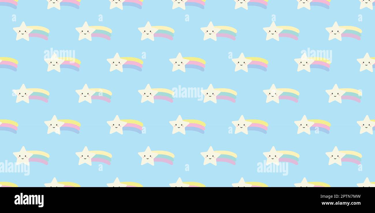 Cute shooting star repeat pattern background vector Stock Vector Image ...