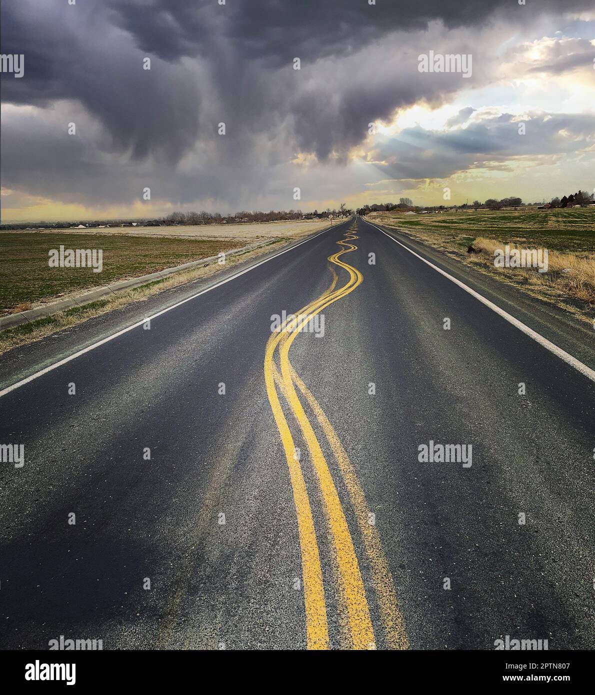 The Crooked road to nowhere Stock Photo - Alamy