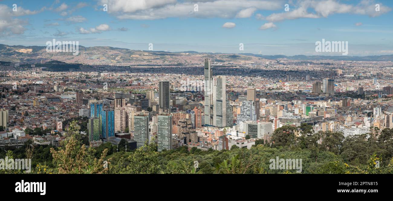 Landscape of high buildings in Bogota, Colombia Stock Photo - Alamy