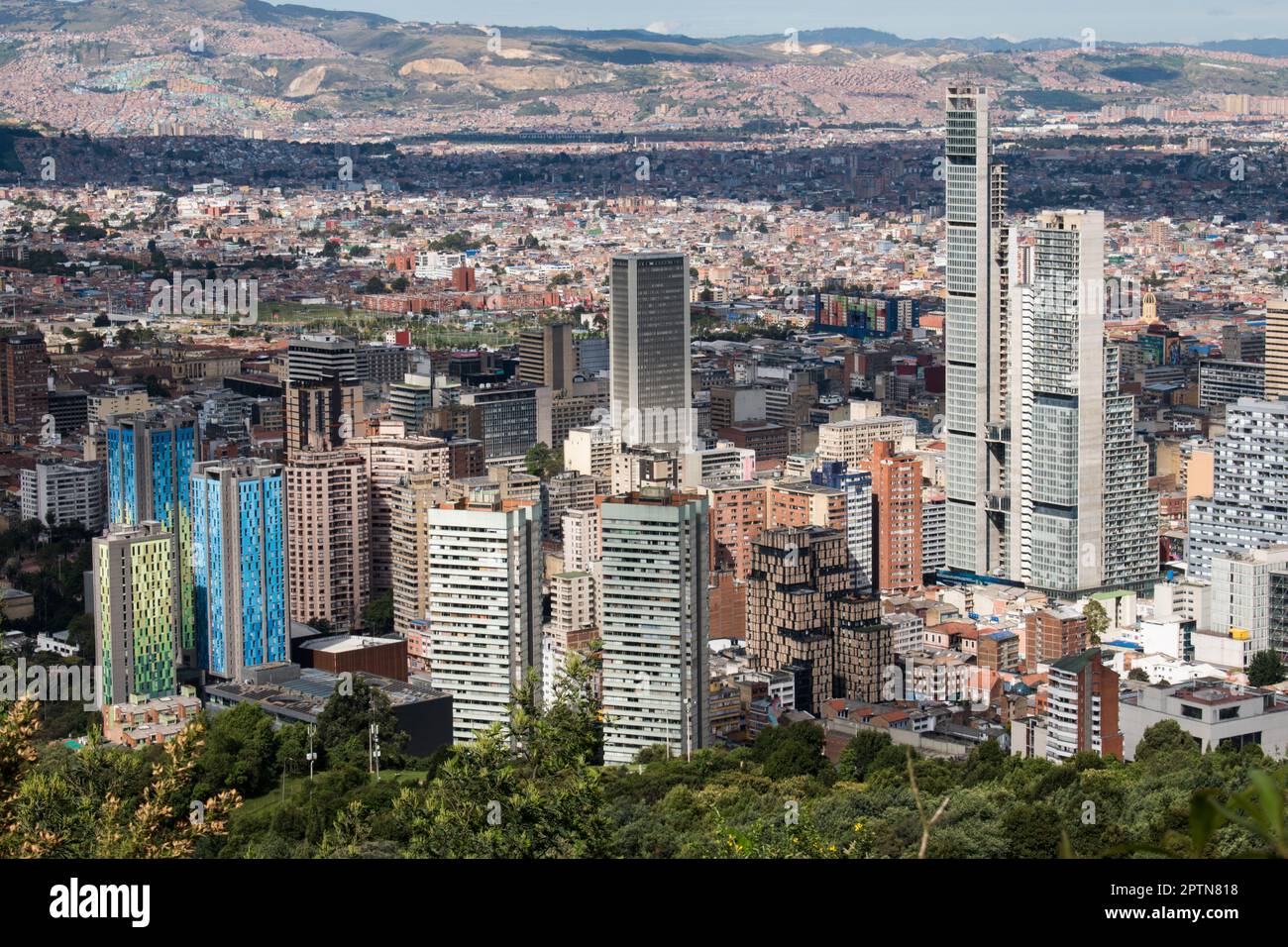 Landscape of high buildings in Bogota, Colombia Stock Photo - Alamy