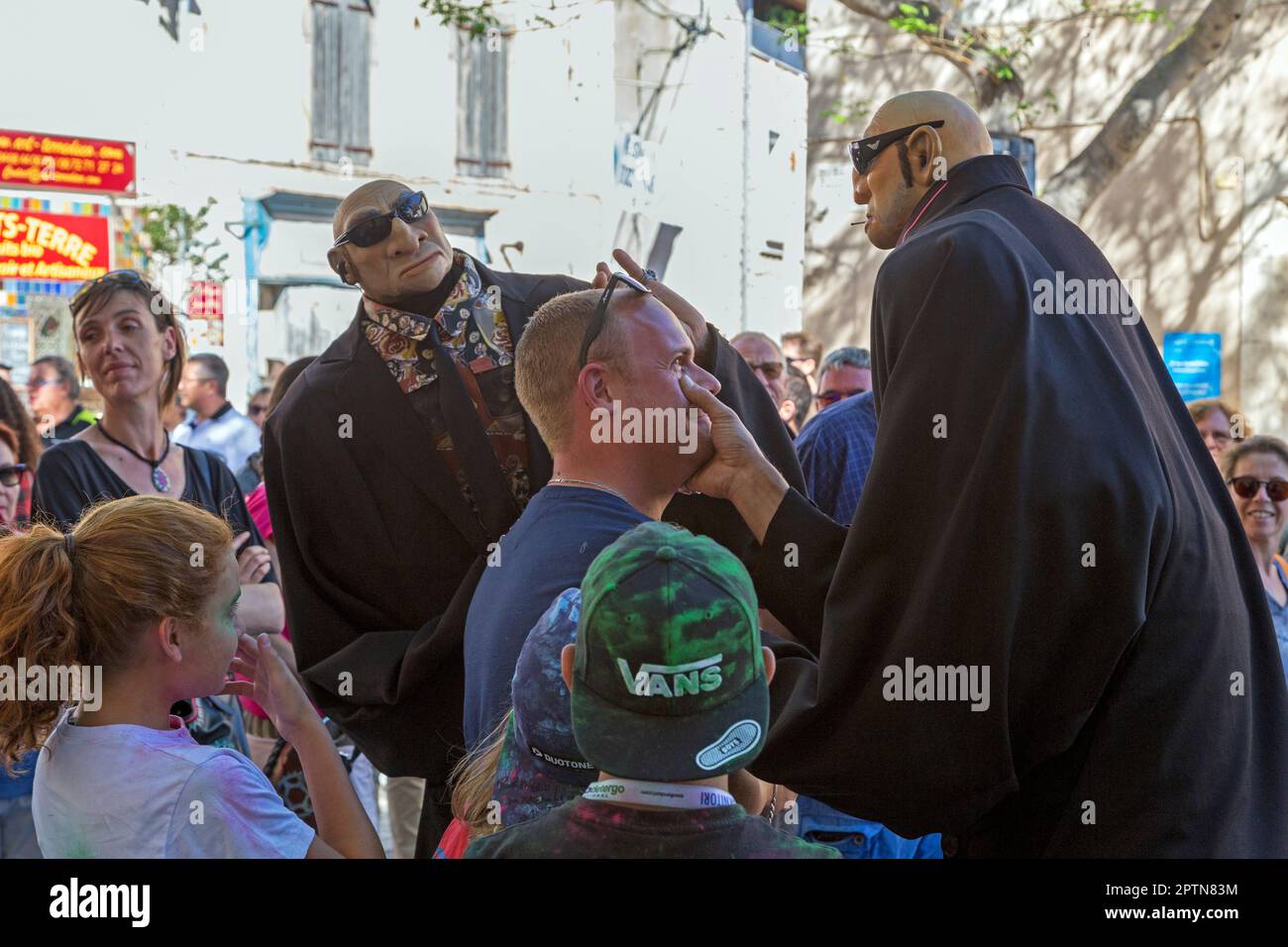 Show by "Les Tonys" during the Sol Y Fiesta Festival. Leucate ...
