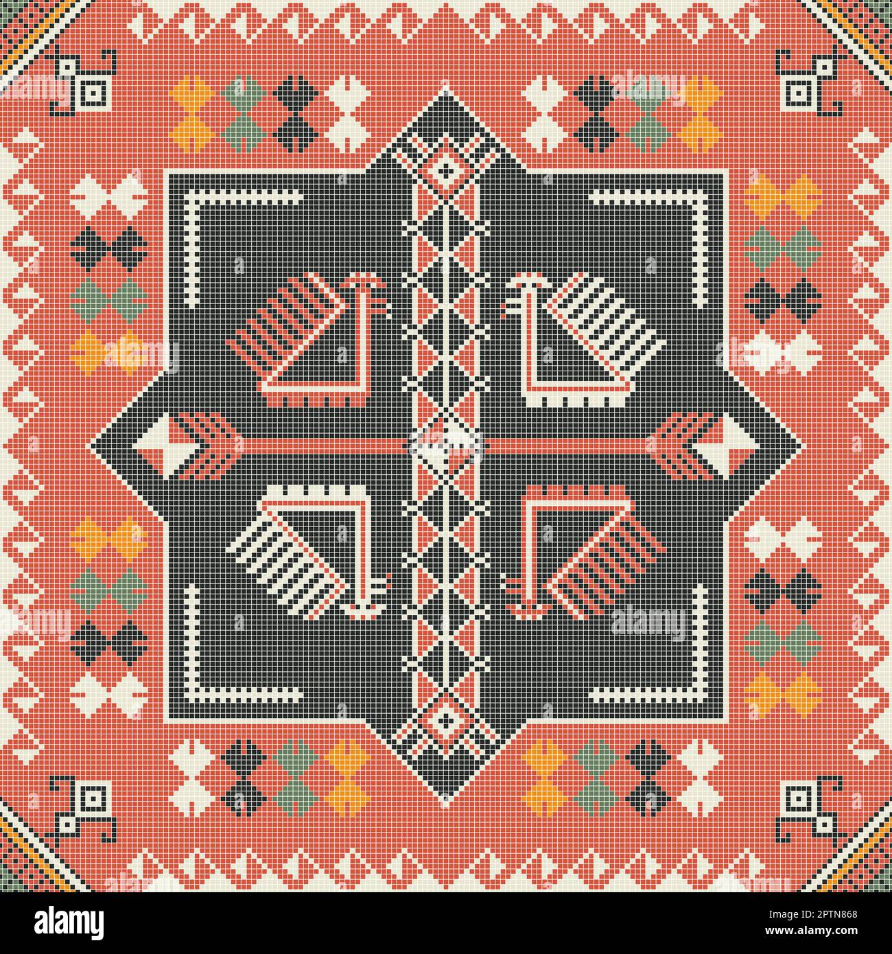 Kilim pattern 71 Stock Vector Image & Art - Alamy