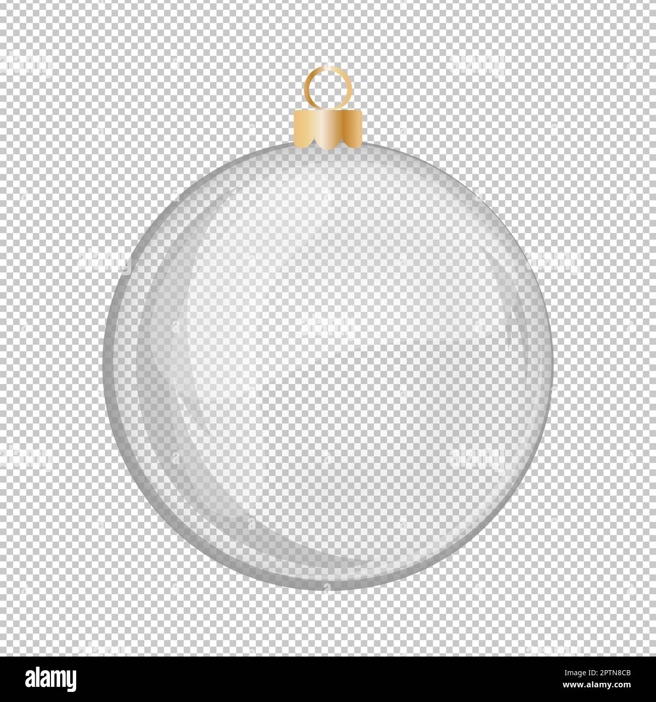 Christmas glass transparent bauble Stock Vector Images - Alamy
