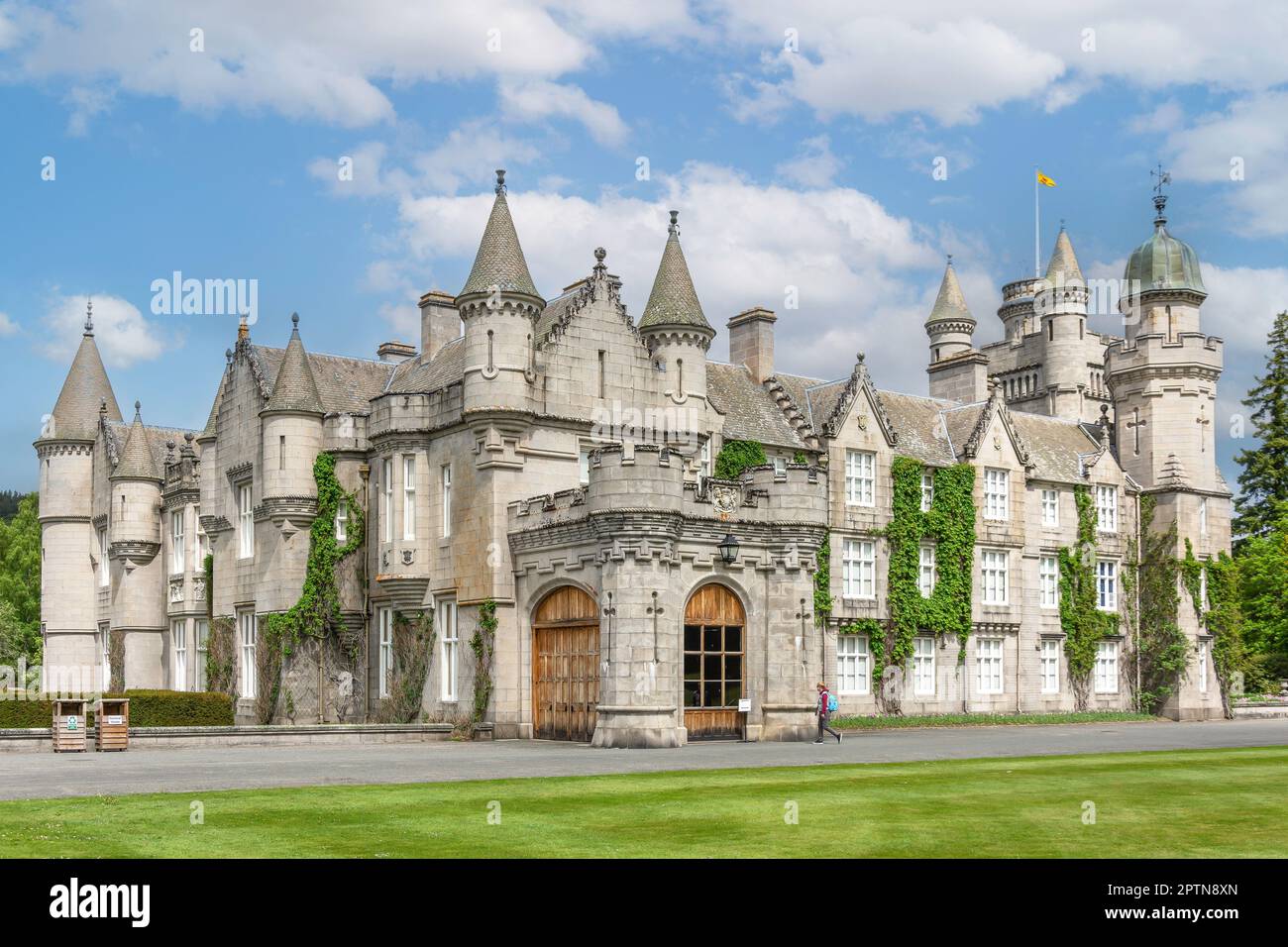 Balmoral Castle and Gardens from South Lawn, Royal Deeside ...