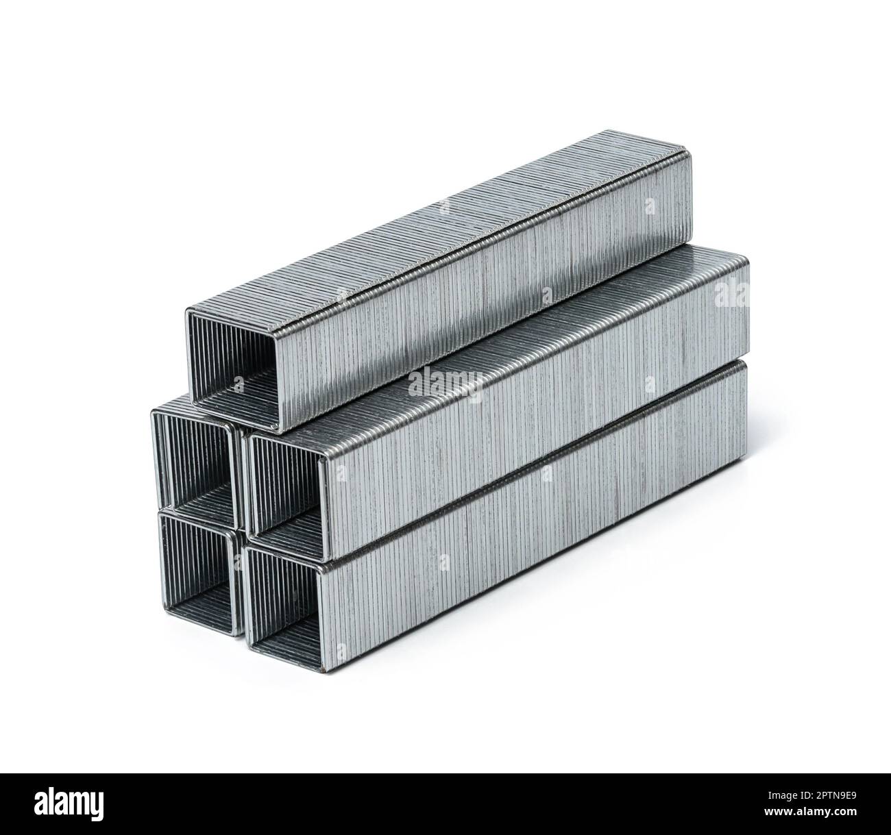 Metal staples for a stapler on a white isolated background Stock Photo ...