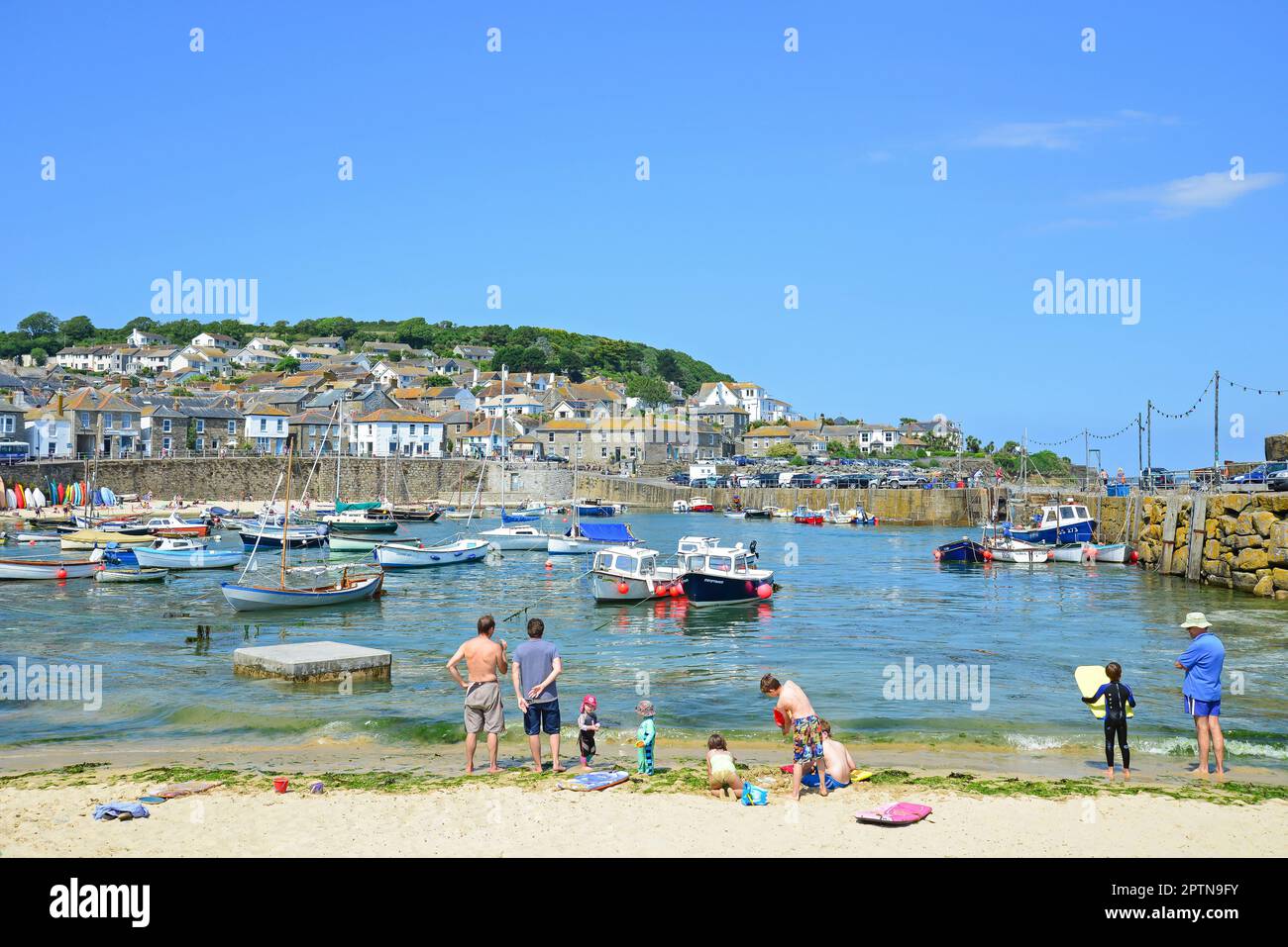Harbour view, Mousehole, Cornwall, England, United Kingdom Stock Photo - Alamy