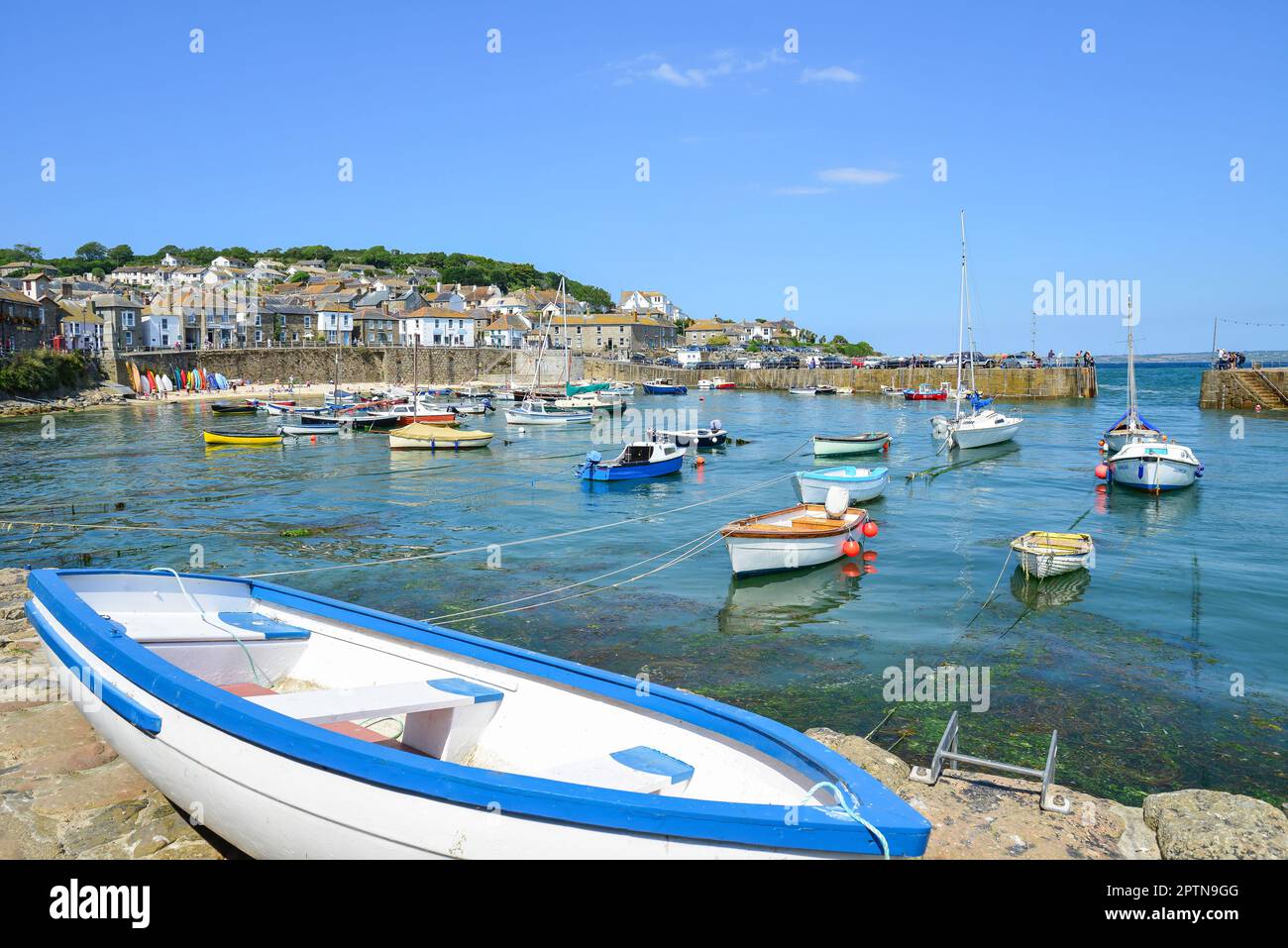 Harbour view, Mousehole, Cornwall, England, United Kingdom Stock Photo ...