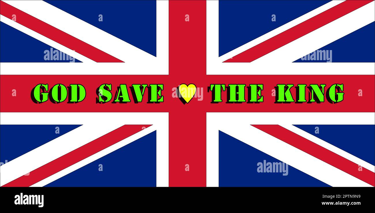 Flag of the United Kingdom and God Save the King, anthem of the United ...