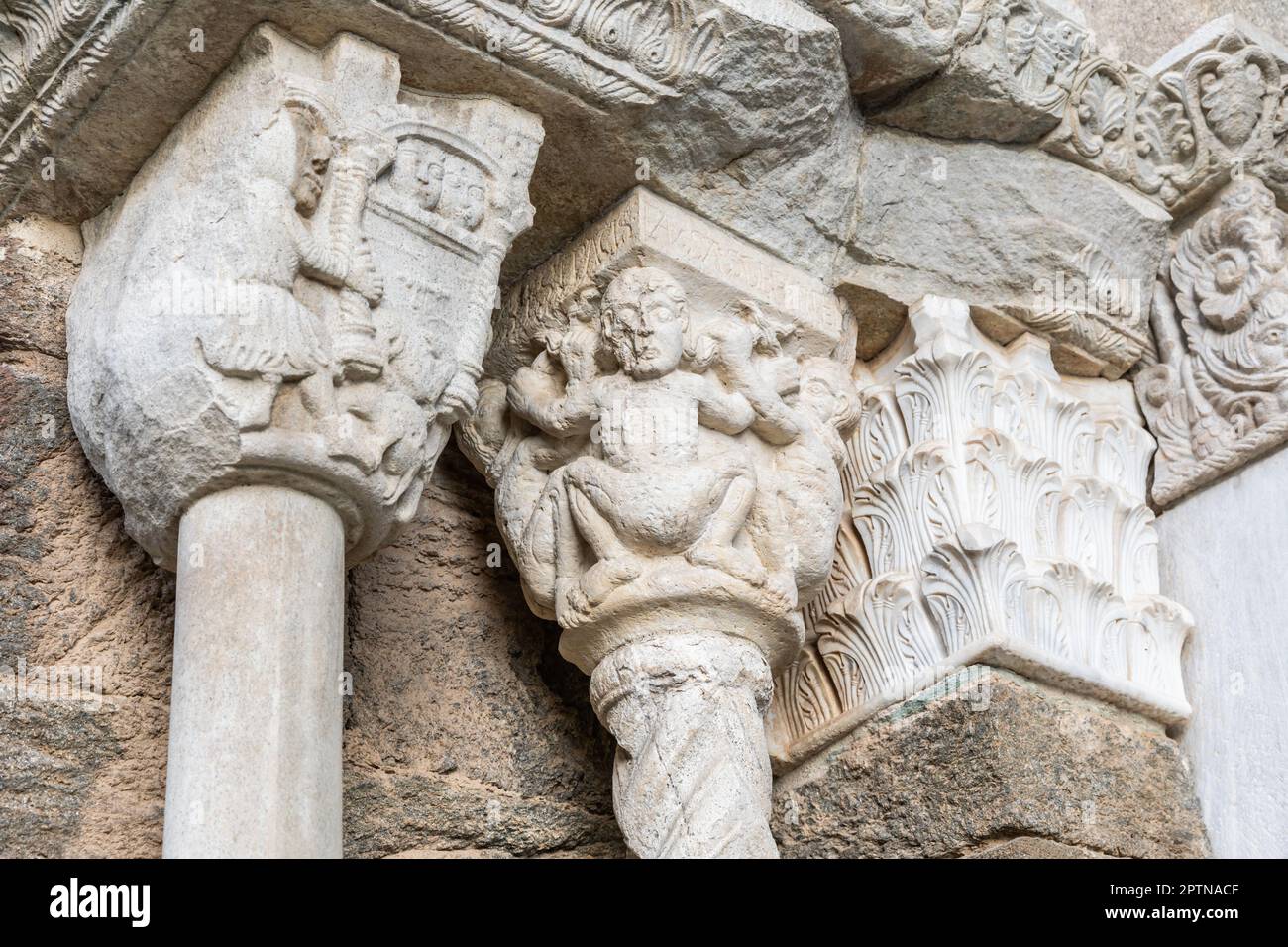 St Michael Abbey - Sacra di San Michele - Italy. Gargoyle monster ...