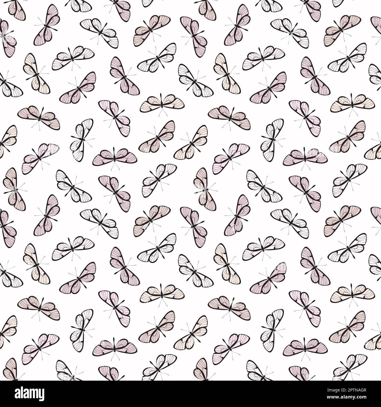 Butterfly vector repeat pattern, pastel background Stock Vector Image ...