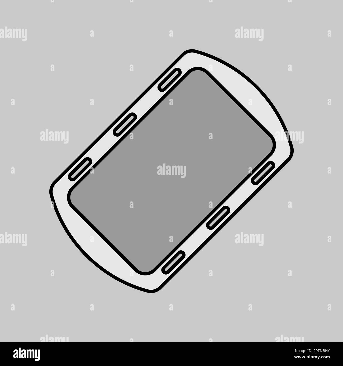 Pan tray for cooking and baking in oven vector grayscale icon. Kitchen ...