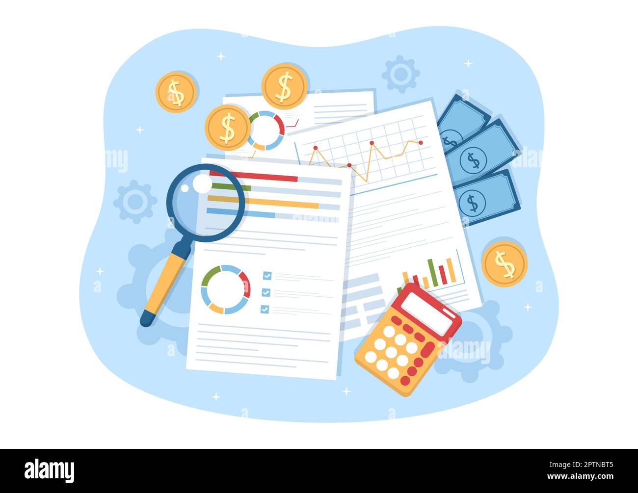 Business Audit of Documents with Charts, Accounting, Calculations and ...