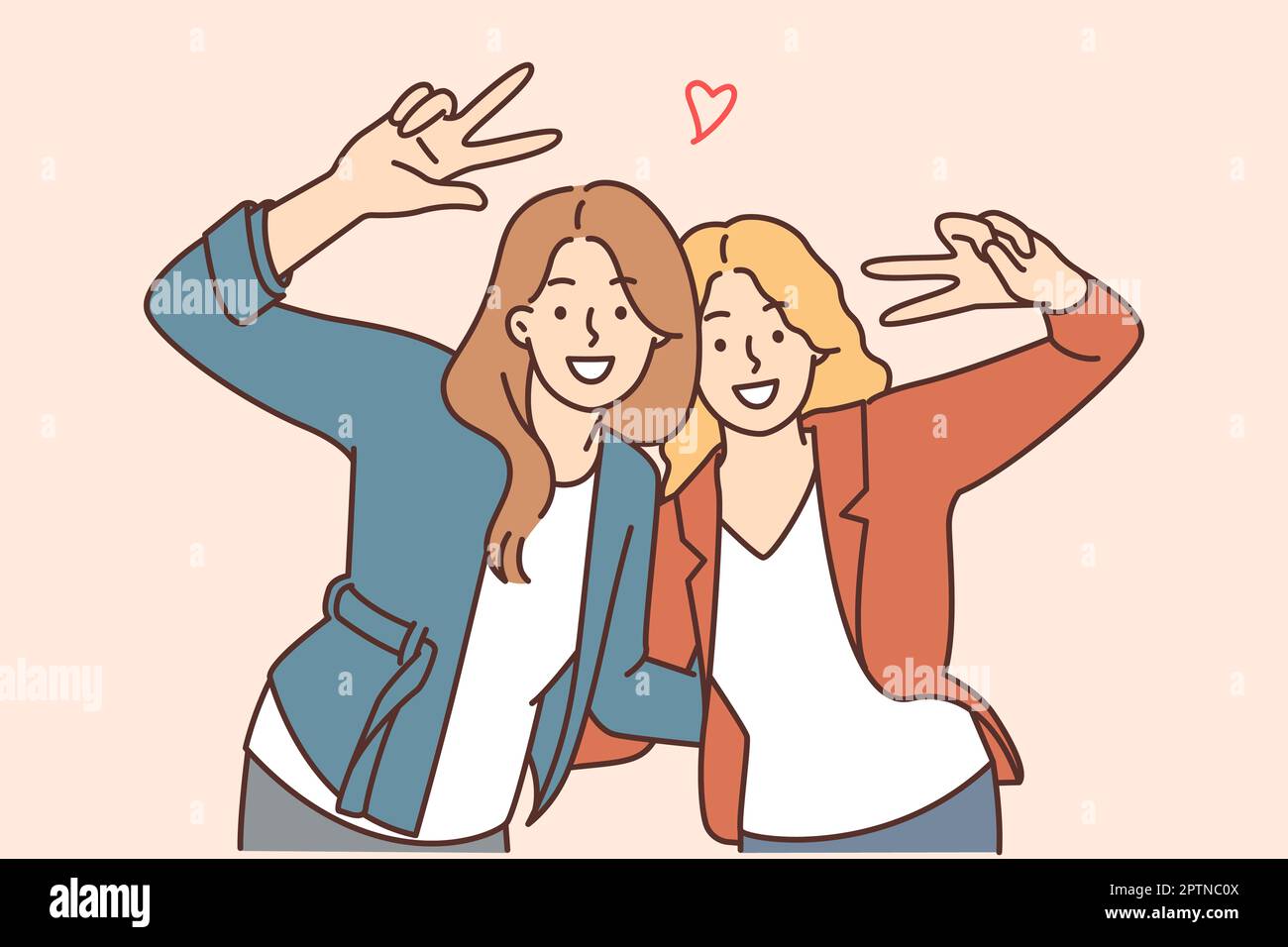 Smiling women hug show unity and friendship. Happy female friends ...