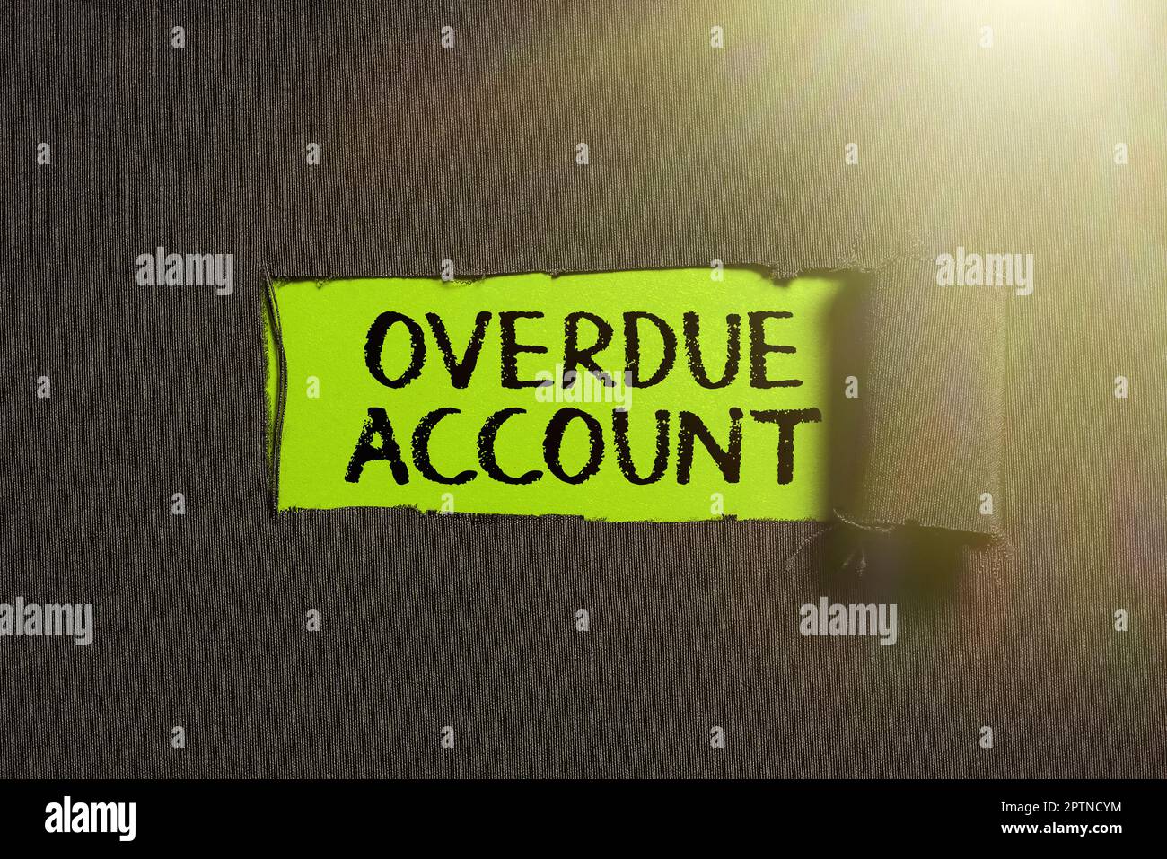 Text showing inspiration Overdue Account, Internet Concept loans and ...
