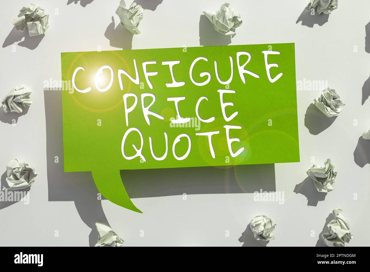 Text showing inspiration Configure Price Quote, Conceptual photo ...