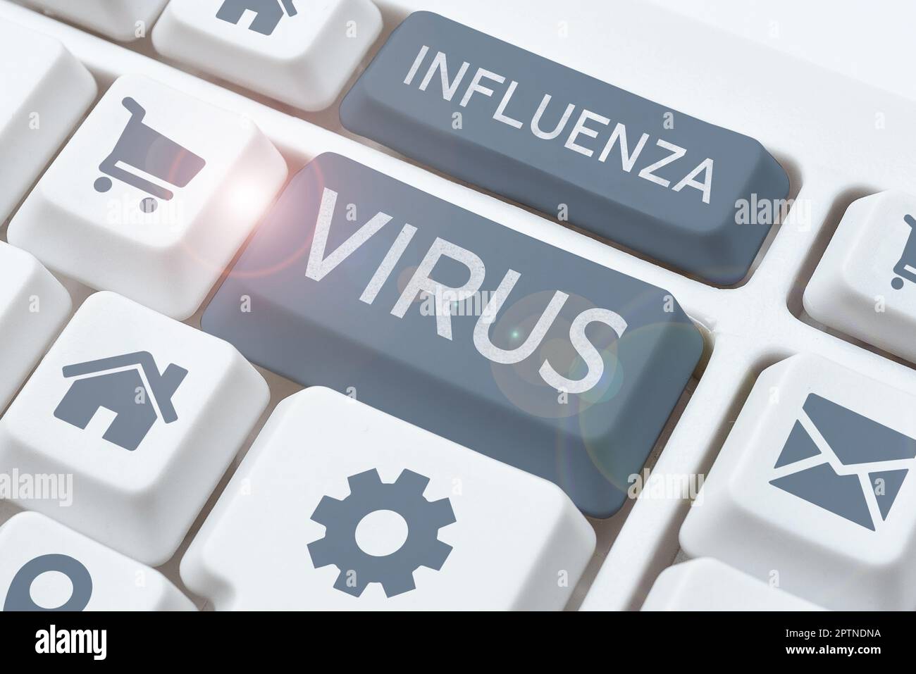 Text sign showing Influenza Virus, Word Written on an infectious ...
