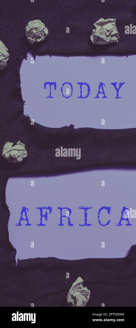 Text showing inspiration Africa, Internet Concept worlds second largest ...