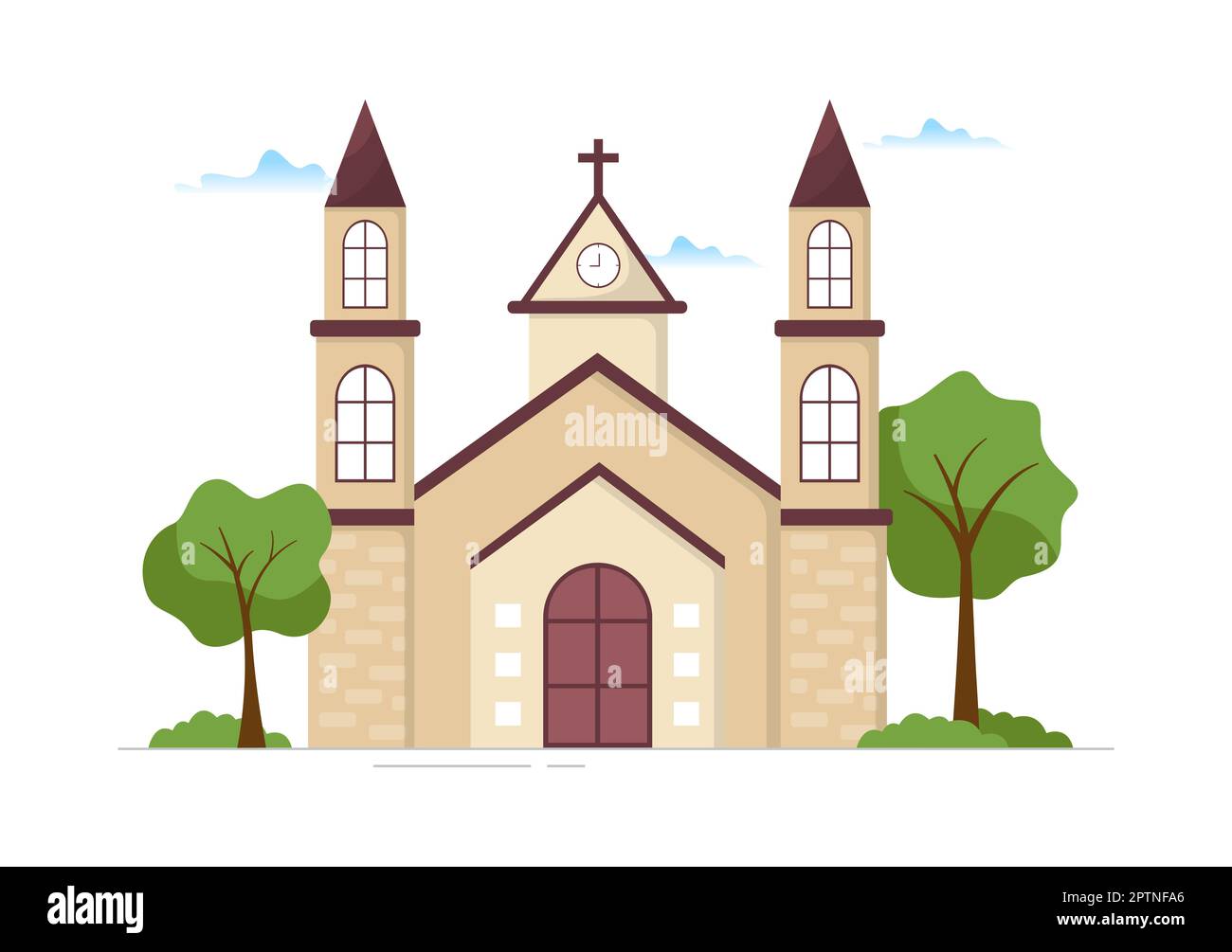 Lutheran Church with Cathedral Temple Building and Christian Religion ...