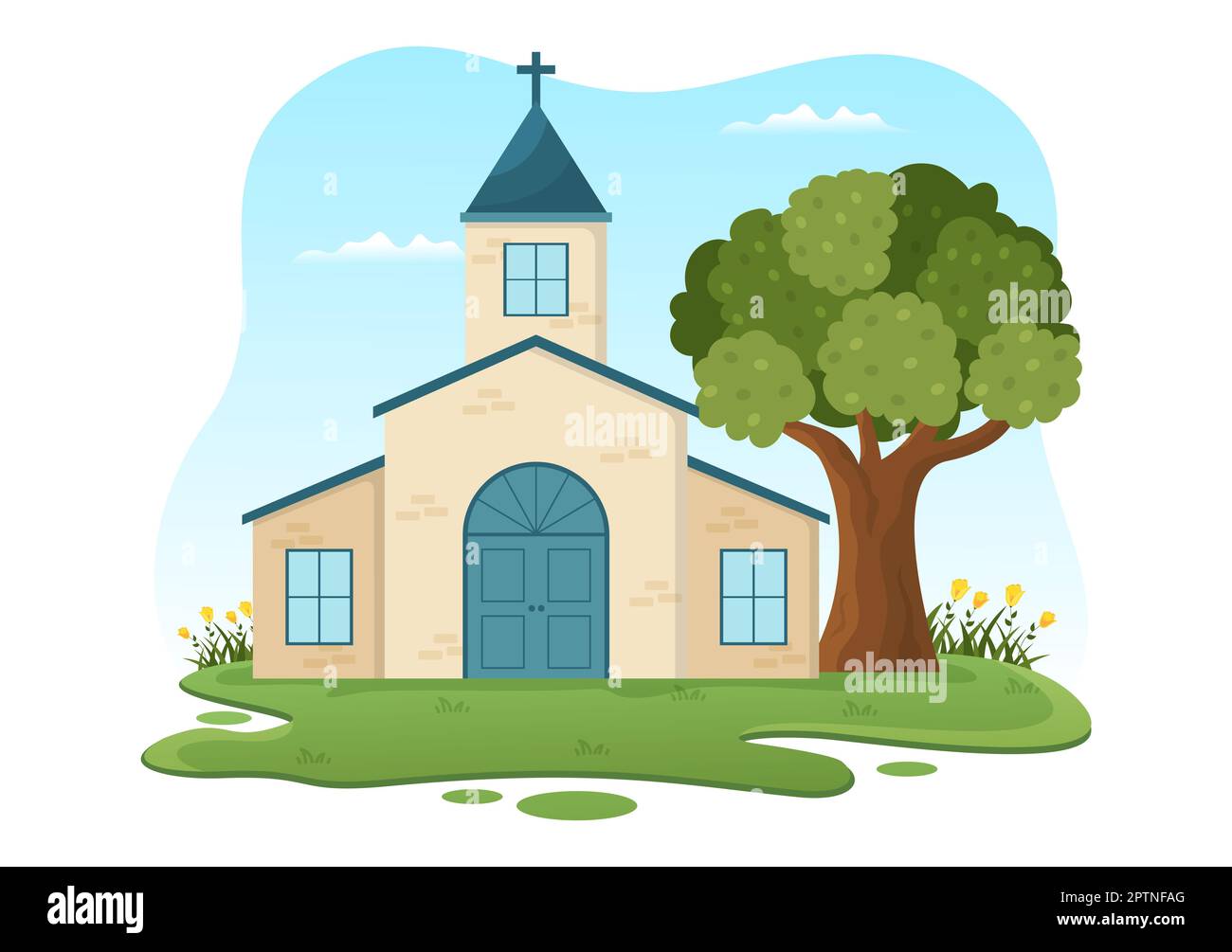 Lutheran Church with Cathedral Temple Building and Christian Religion ...