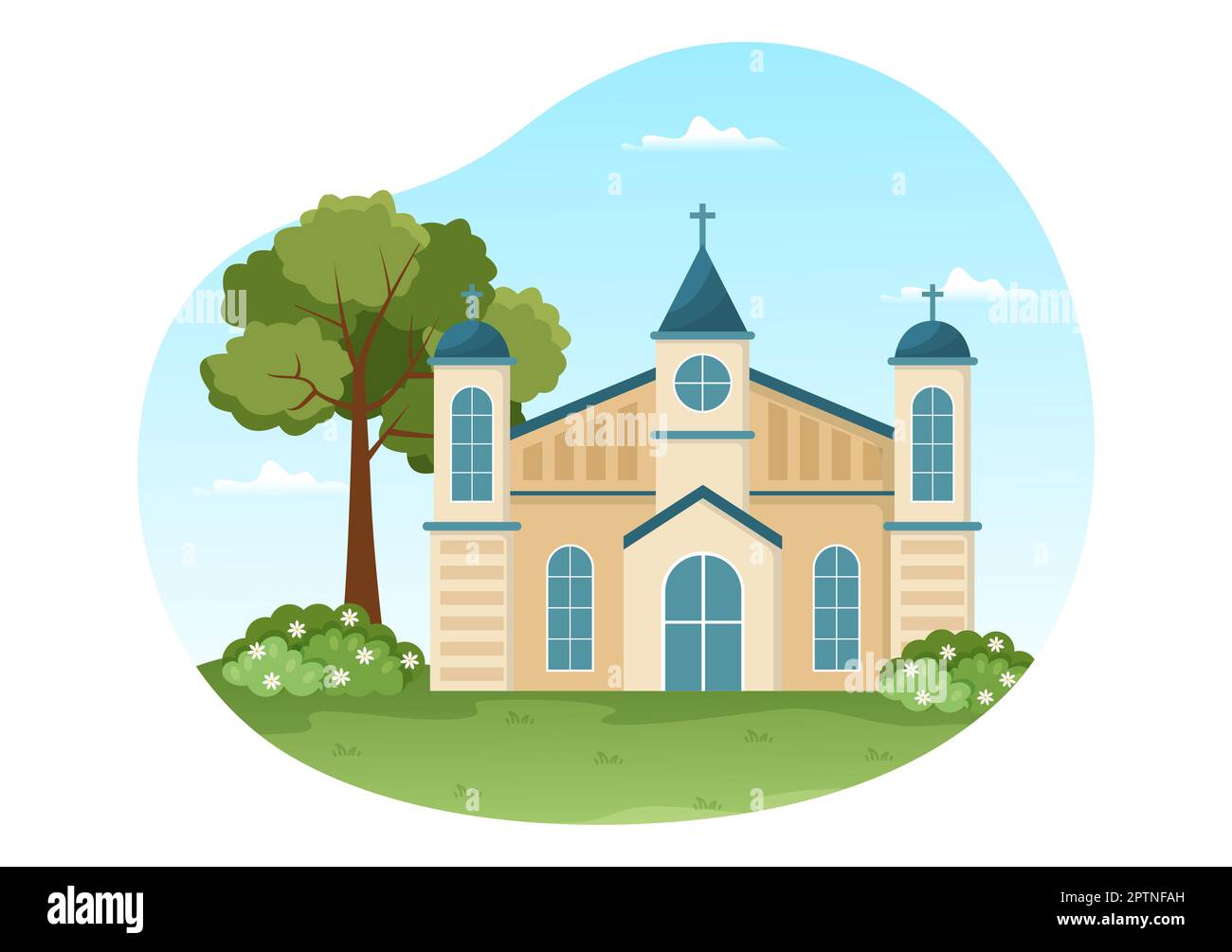 Lutheran Church with Cathedral Temple Building and Christian Religion ...