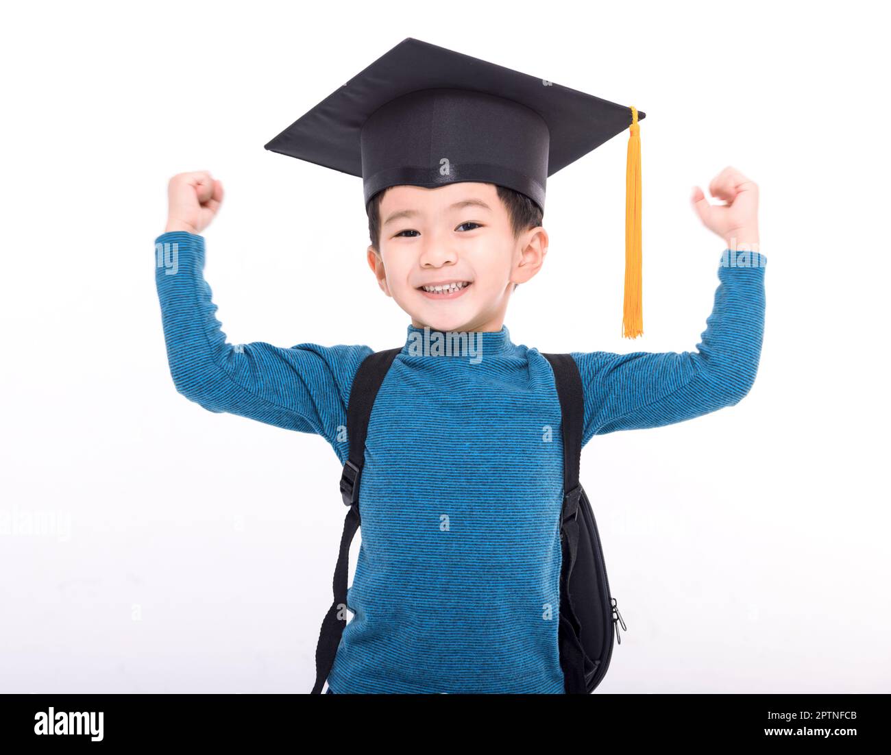 Happy asian child student in a graduate cap Stock Photo - Alamy