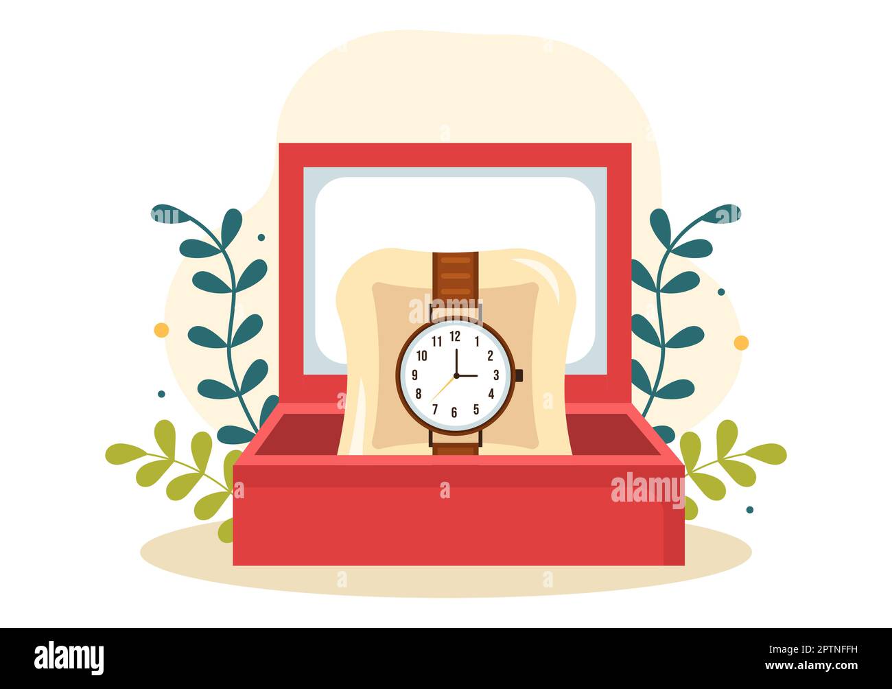 Watches Store with Various Models, Analog and Digital in Flat Cartoon ...