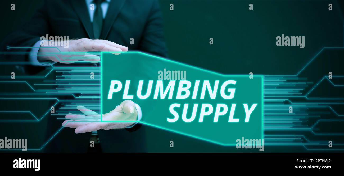 Inspiration showing sign Plumbing Supply, Business approach tubes or ...