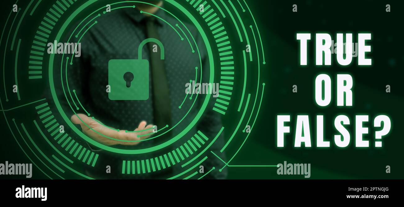 Hand writing sign True Or Falsequestion, Business showcase series of ...