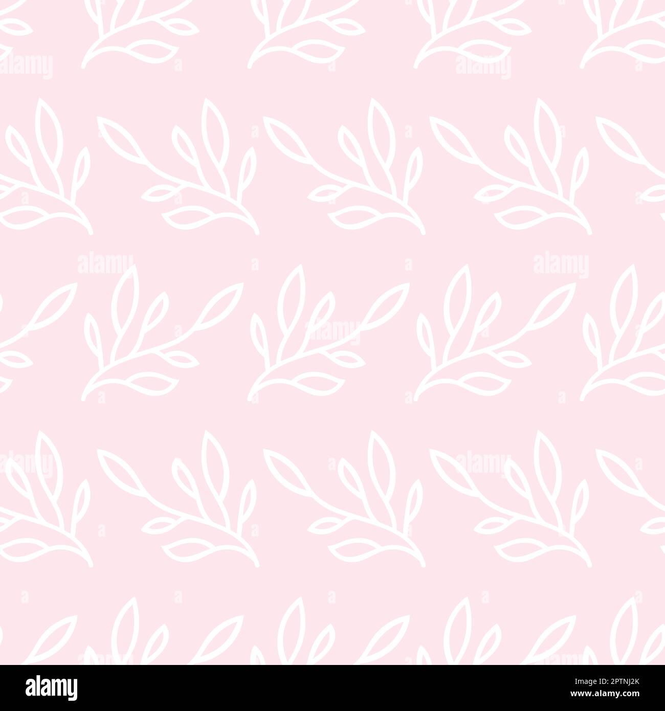 Pastel pink leaf seamless repeat pattern vector design Stock Vector ...