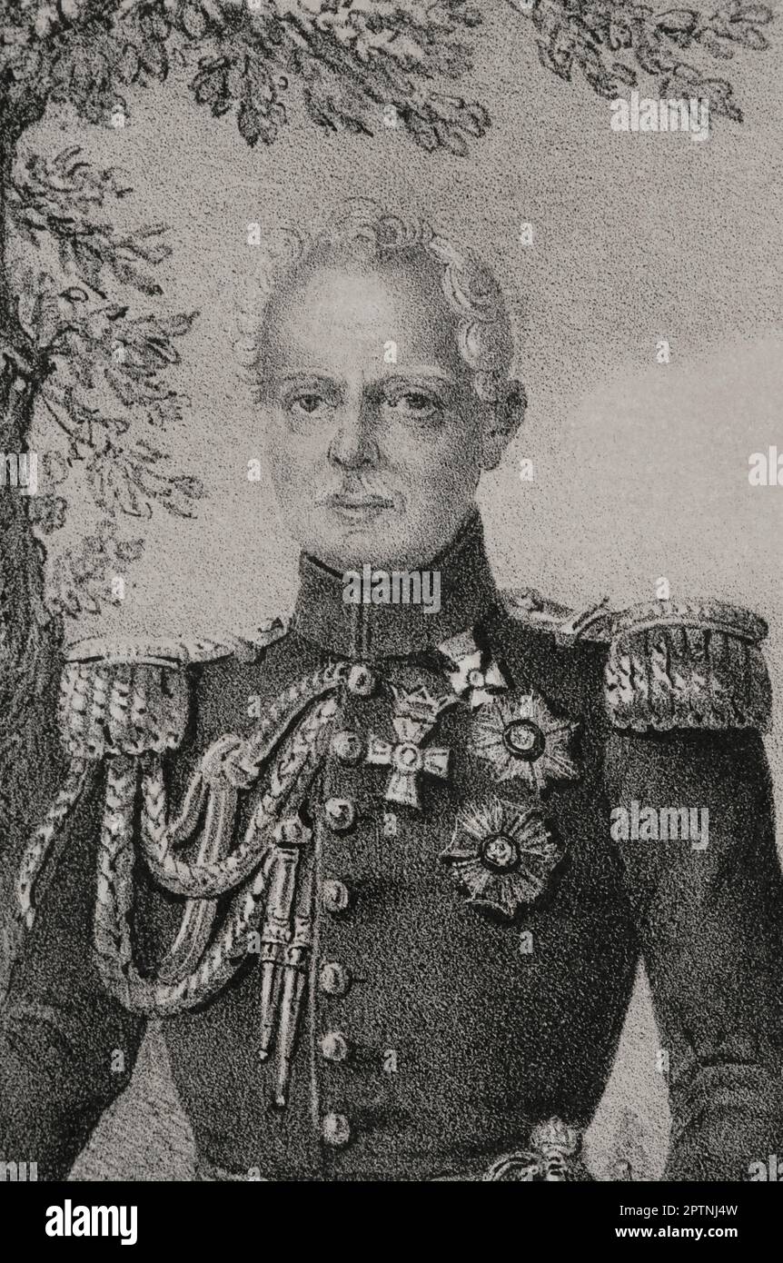 William I (1781-1864). King of Württemberg from 1816 to 1864. Portrait ...