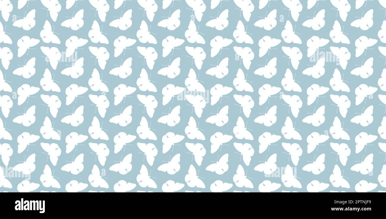 Blue butterfly seamless repeat pattern background vector Stock Vector ...