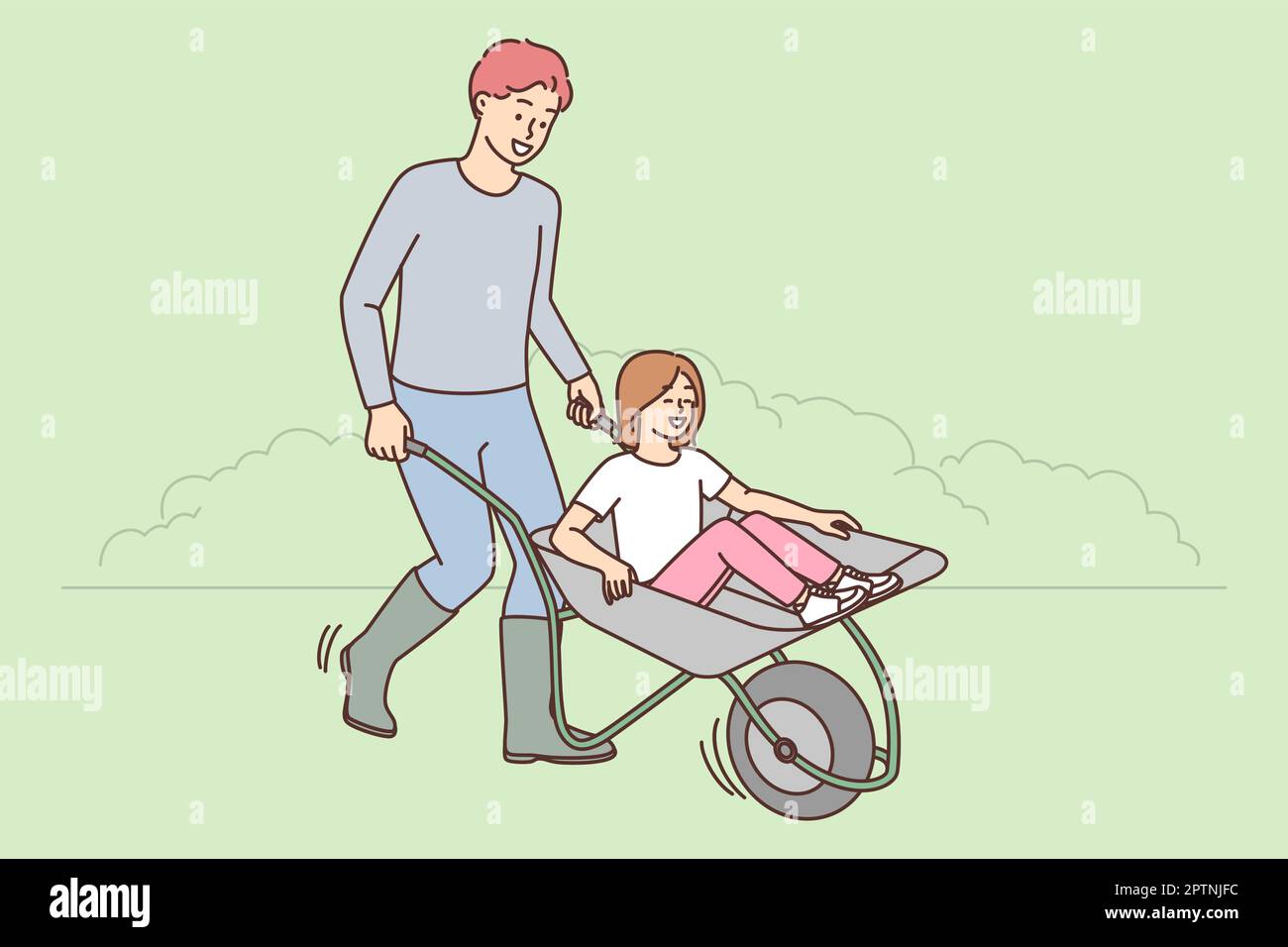 Father smiling outdoors Stock Vector Images - Alamy