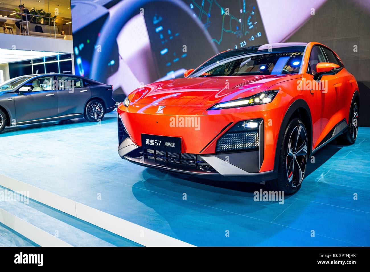 Shenlan S7 electric SUV on display at the 2023 Shanghai Auto Show Stock ...