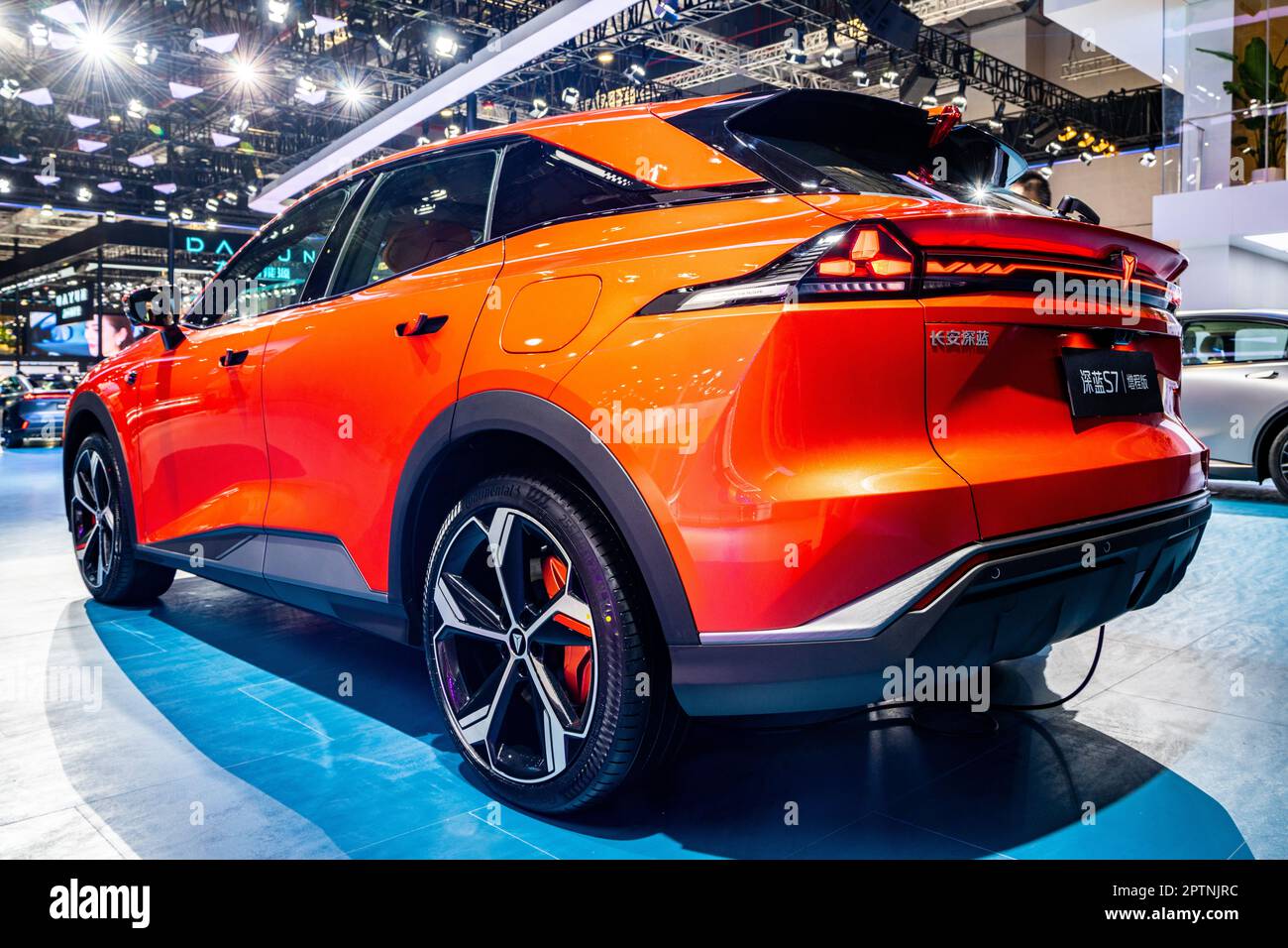 Shenlan S7 electric SUV on display at the 2023 Shanghai Auto Show Stock ...