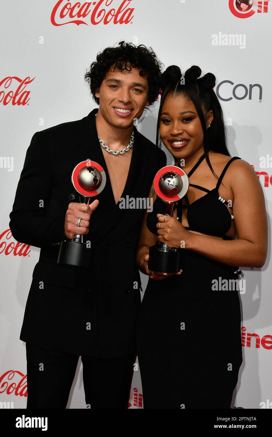 Las Vegas, NV, USA. 27th Apr, 2023. Anthony Ramos & Dominique Fishback ...