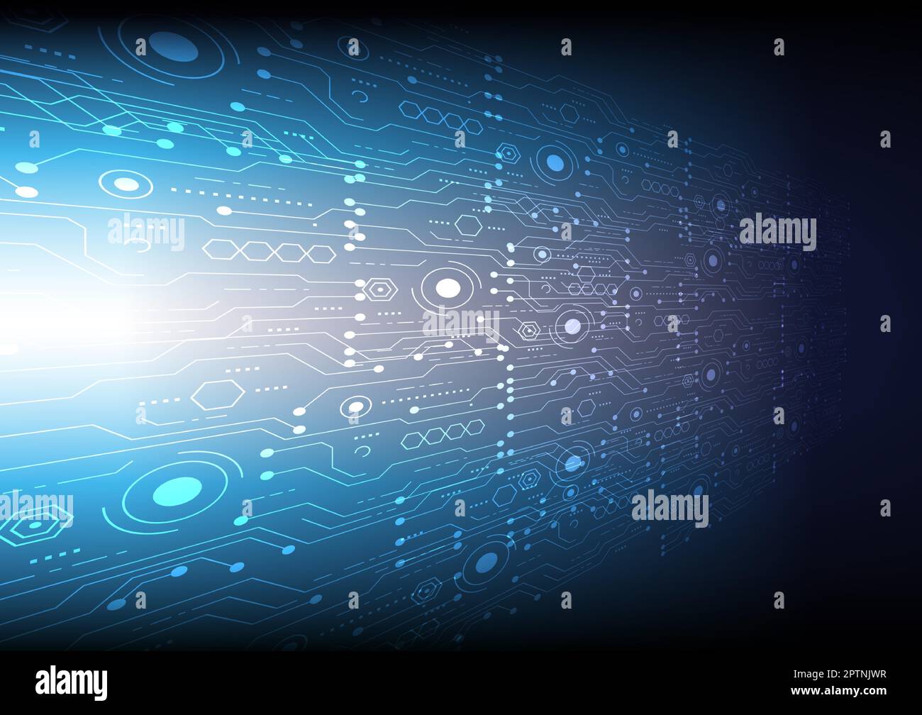 Perspective technology background with hi-tech digital data connection Stock Vector Image & Art ...